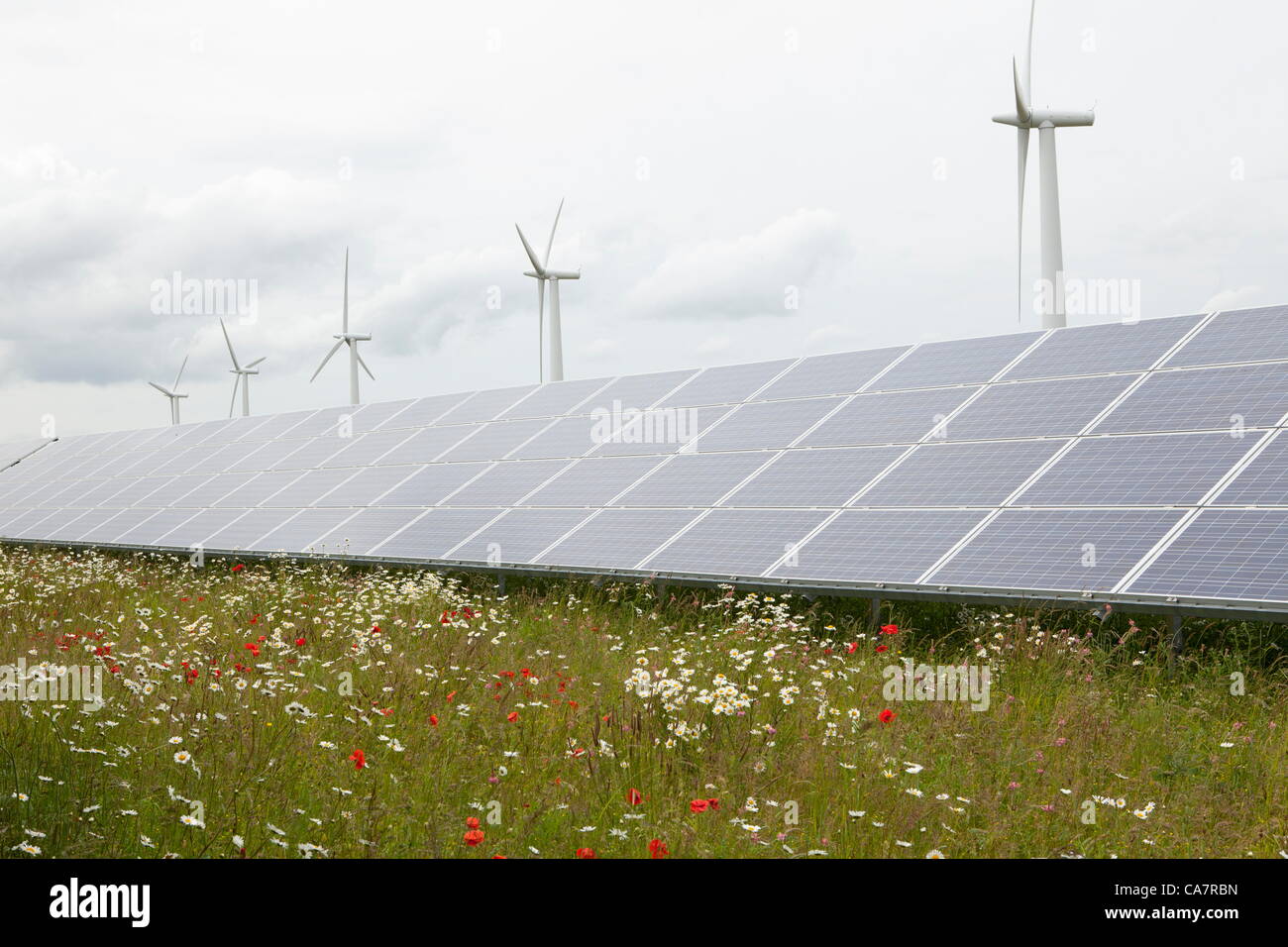 Photovoltaic panels wind power High Resolution Stock Photography and ...