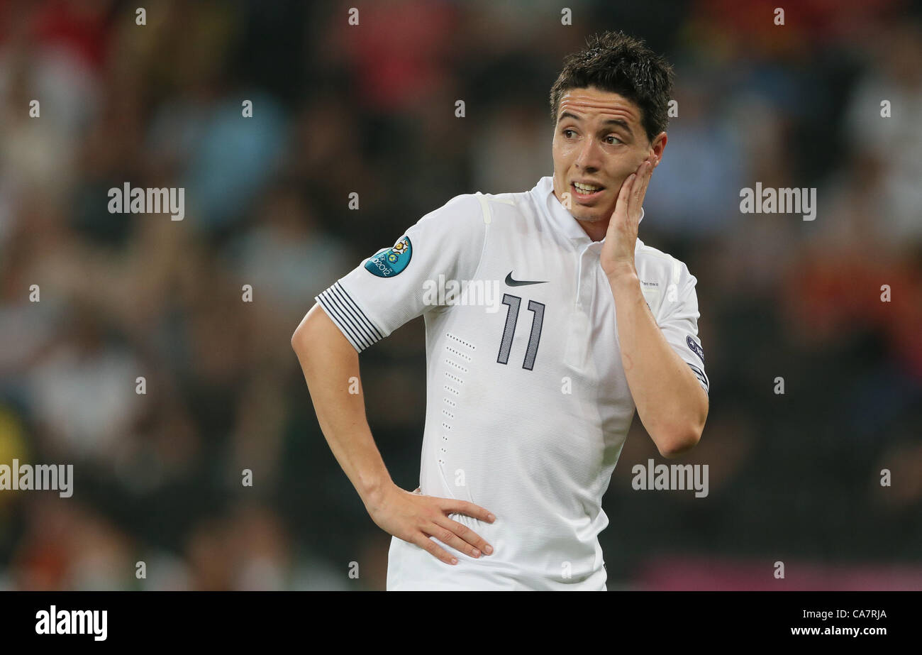 SAMIR NASRI SPAIN V FRANCE EURO 2012 DONBASS ARENA DONETSK UKRAINE 23 ...