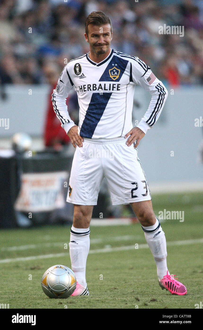 DAVID BECKHAM LA GALAXY CARSON LOS ANGELES CALIFORNIA USA 23 June 2012 ...