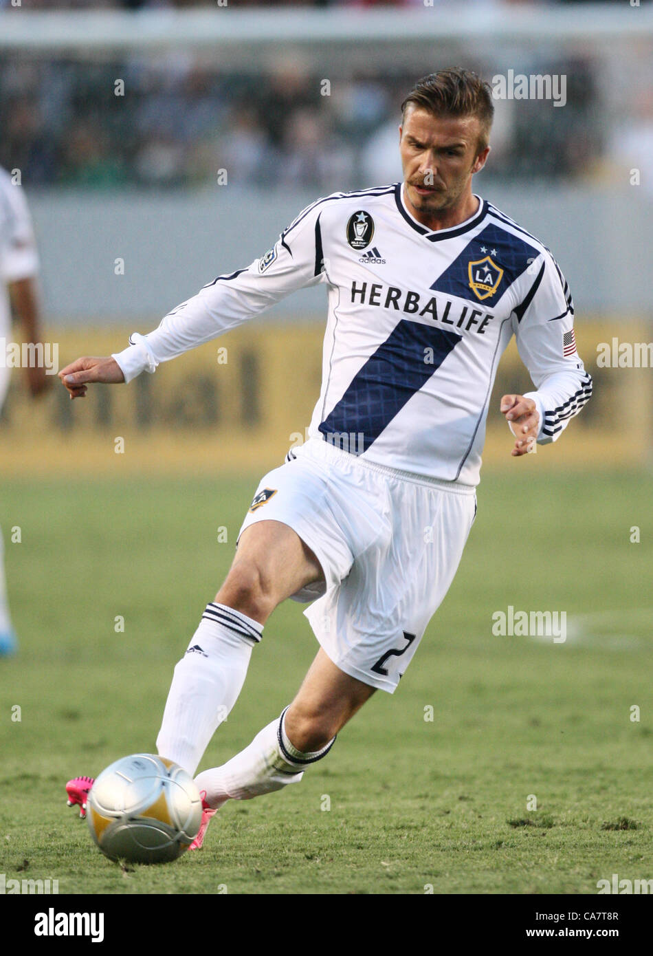 DAVID BECKHAM LA GALAXY CARSON LOS ANGELES CALIFORNIA USA 23 June 2012 ...