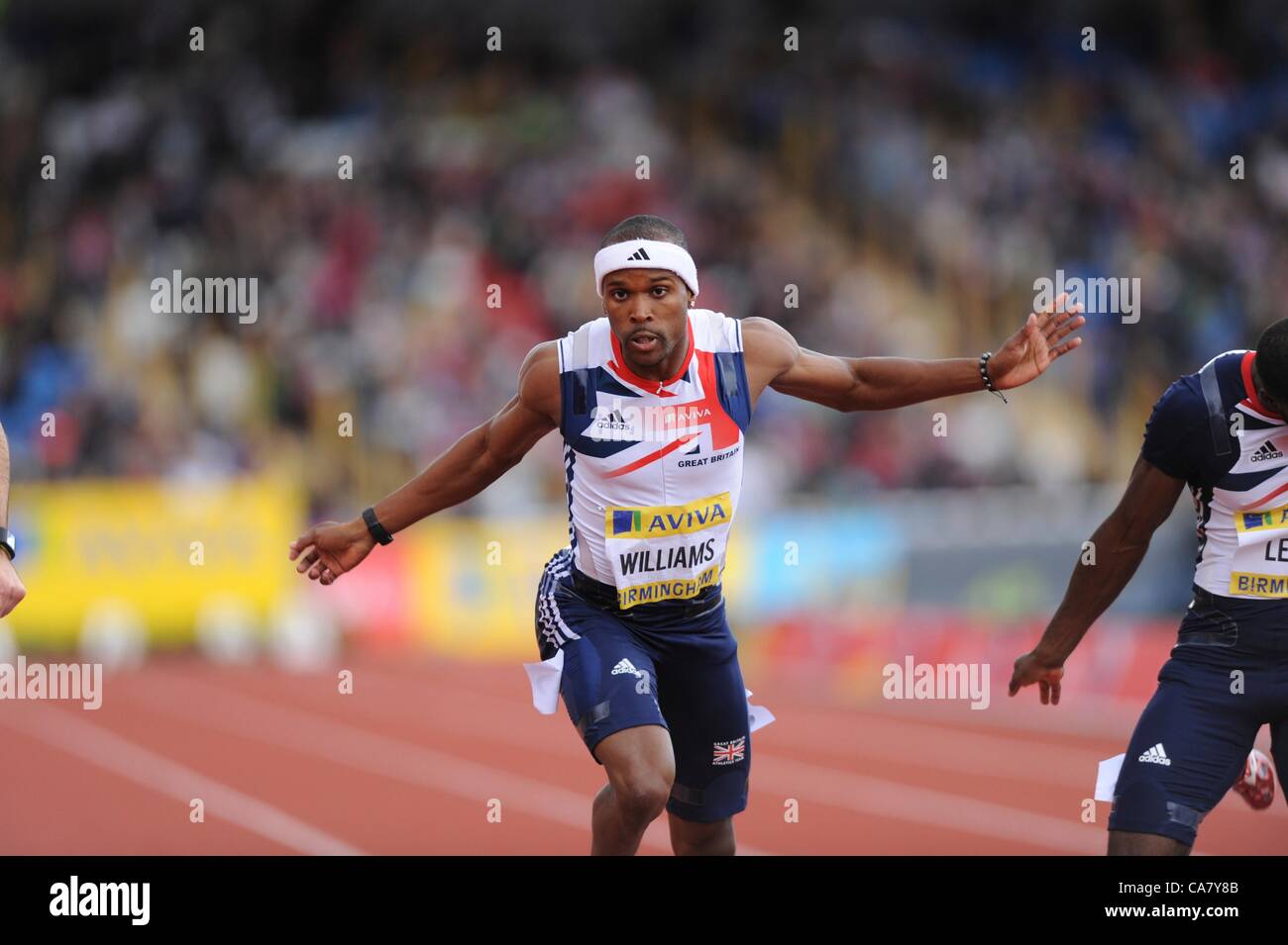 24.06.2012 Birmingham, ENGLAND Mens 400m Final Conrad Williams in ...