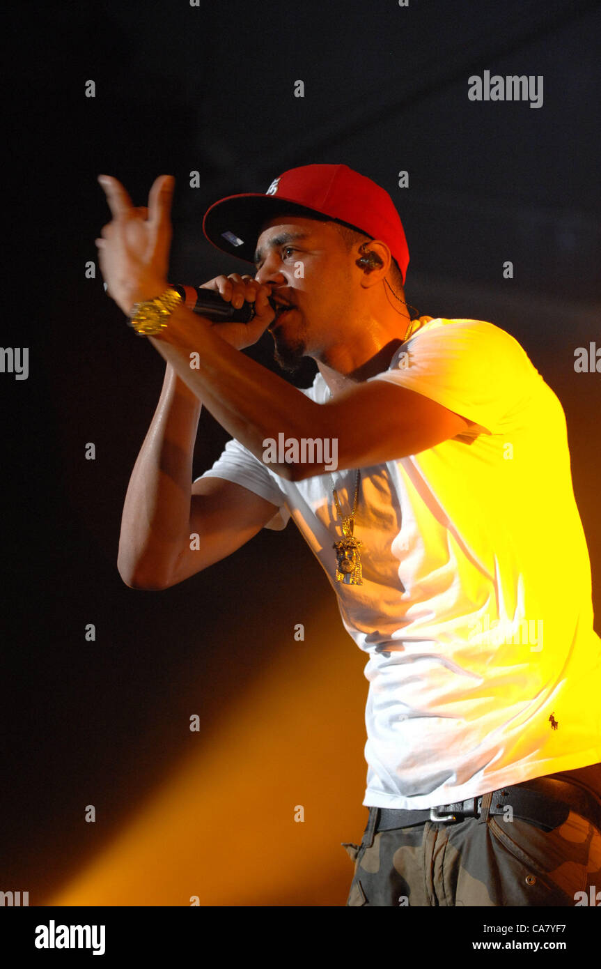 June 20, 2012 - Raleigh, North Carolina, U.S. - Rap artist J.COLE ...