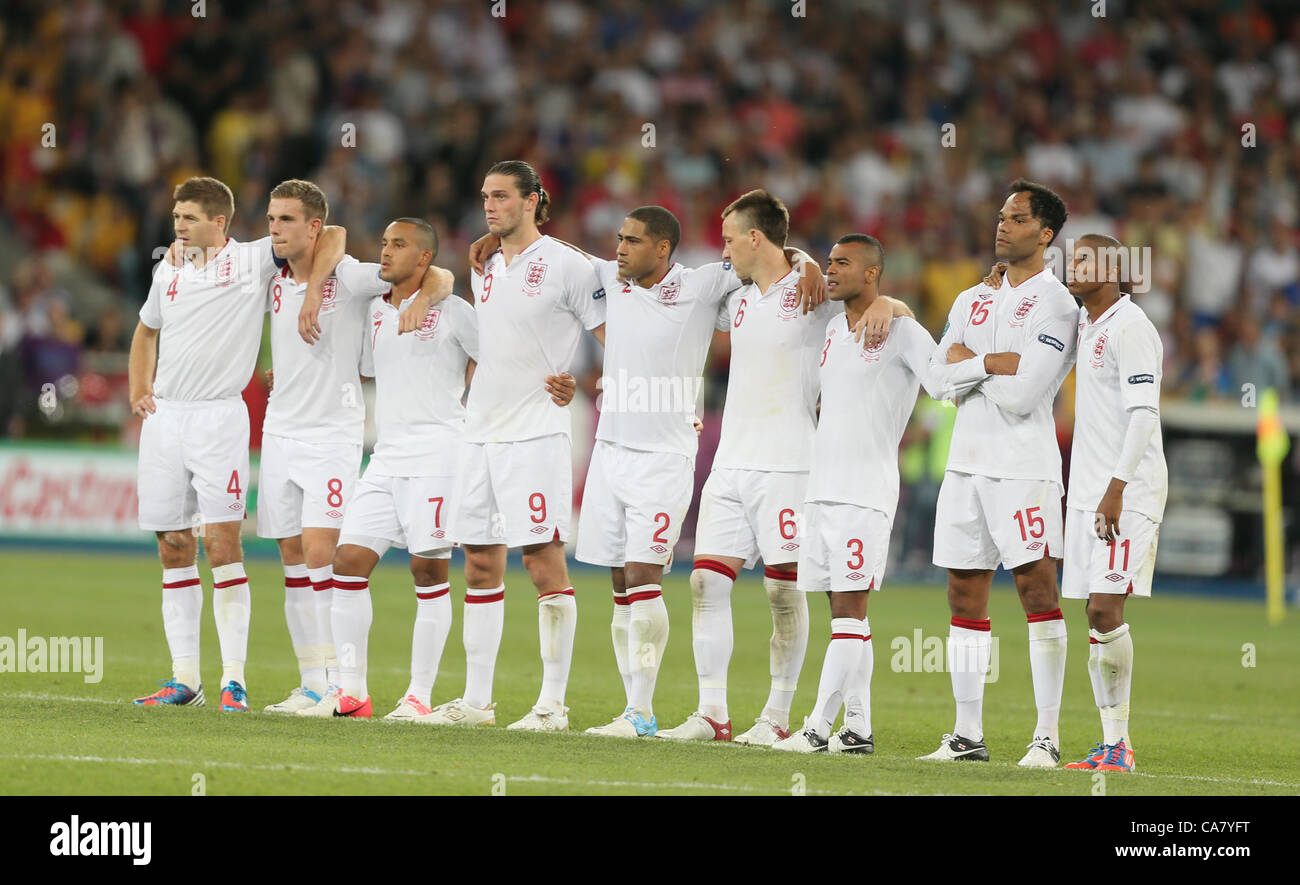 ENGLAND PLAYERS ENGLAND V ITALY EURO 2012 OLYMPIC STADIUM KIEV UKRAINE ...