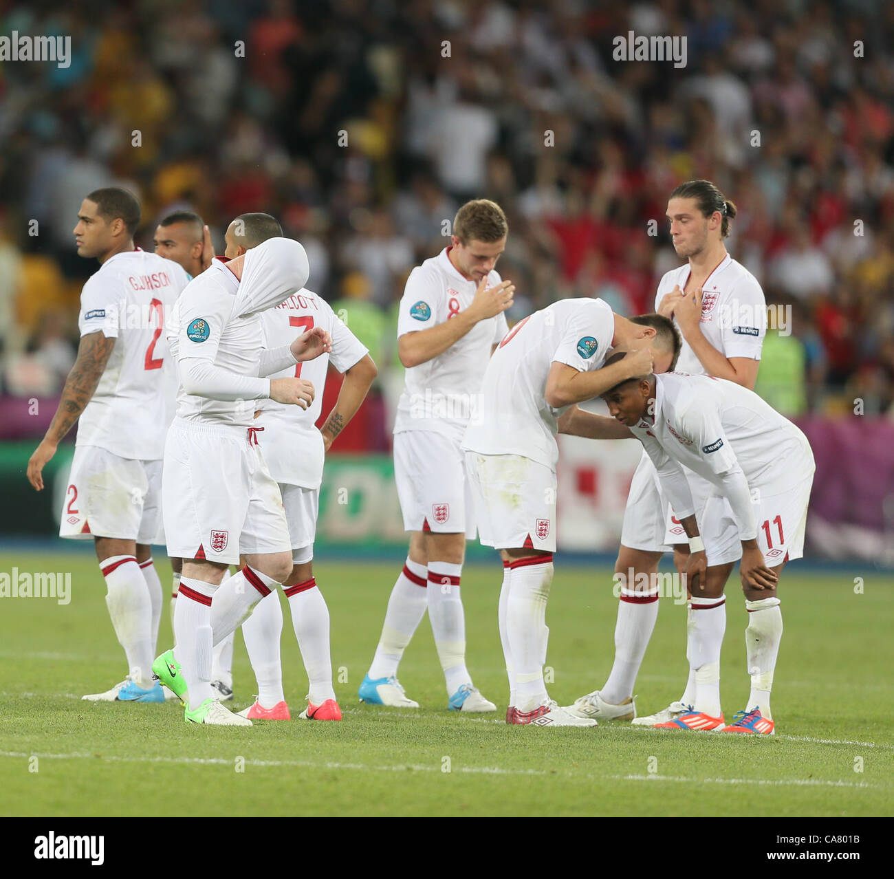 WAYNE ROONEY JORDAN HENDERSON ENGLAND V ITALY EURO 2012 OLYMPIC STADIUM ...