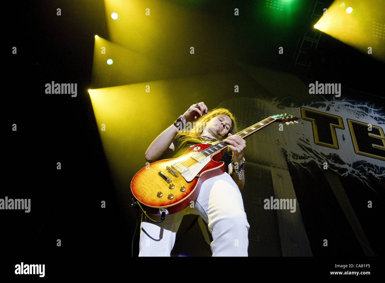 June 20, 2012 - San Diego, CA, US - DAVE RUDE of TESLA performs in San ...