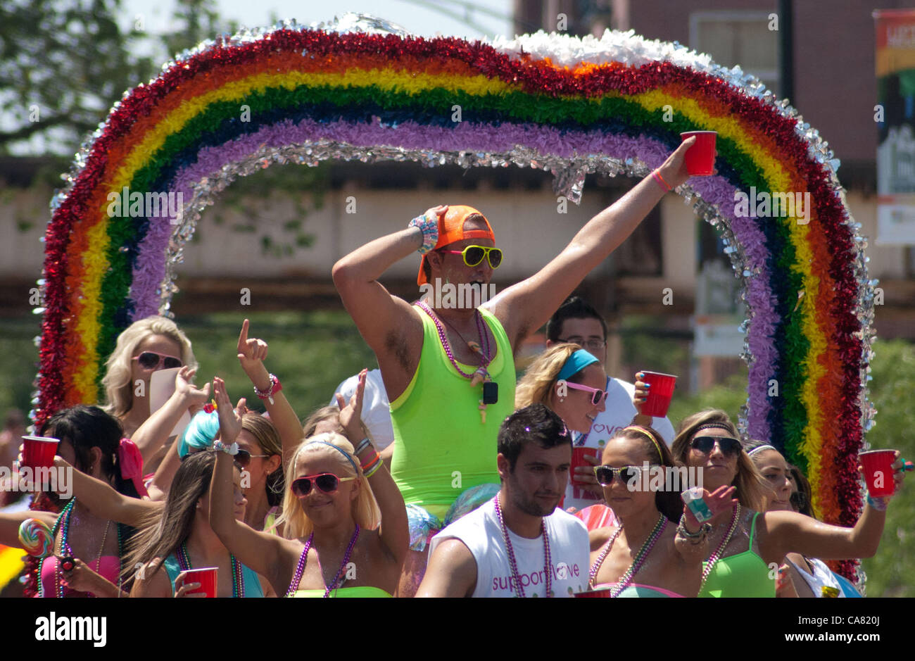 Gay pride parade route crowds hi-res stock photography and images - Alamy