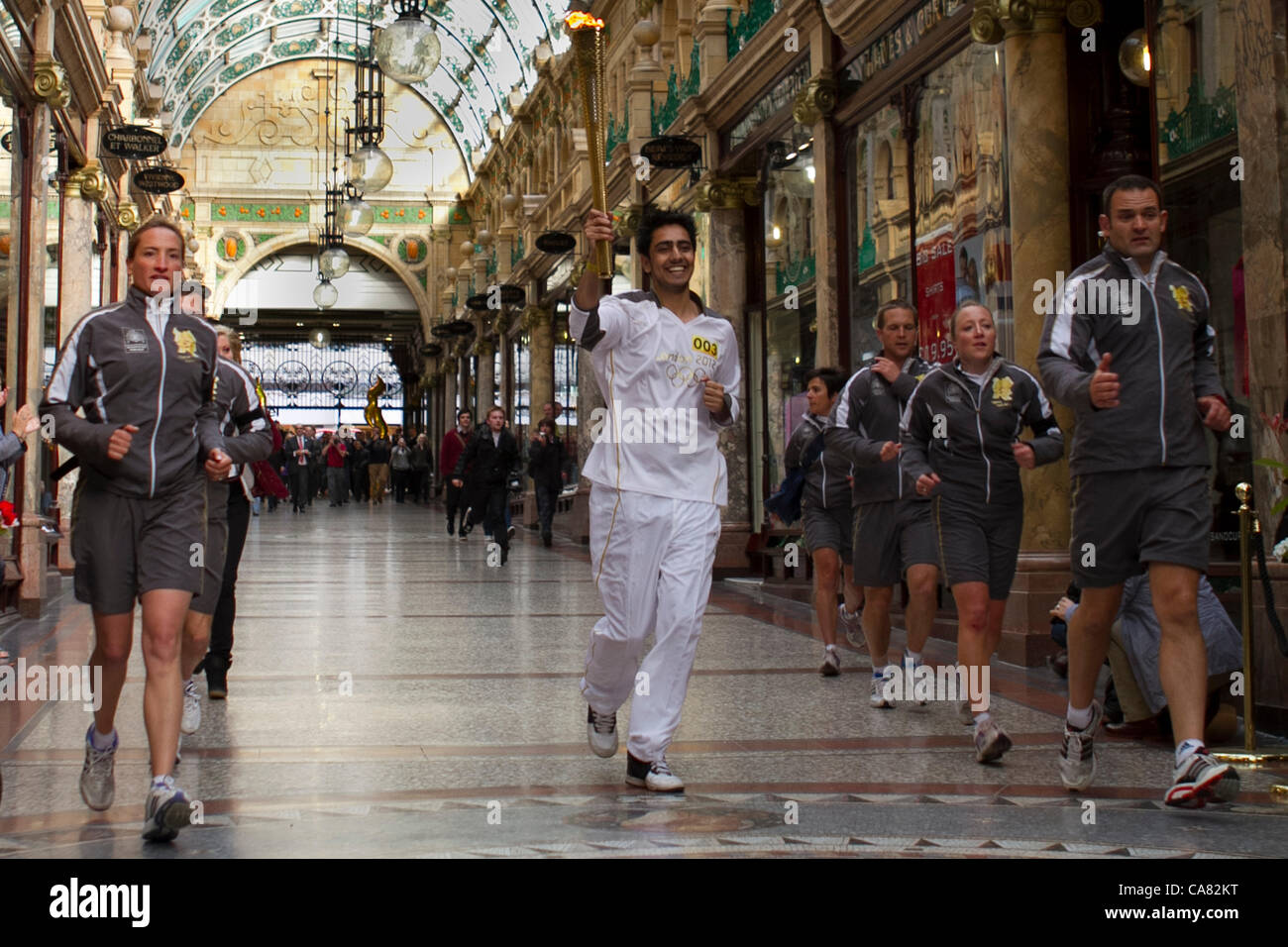 Monday 25th June 2012. Olympic Torch Relay Leeds Victoria Quarter on ...