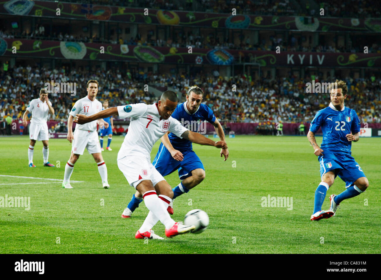 Uefa euro 2012 quarter final match olympic stadium hi-res stock ...