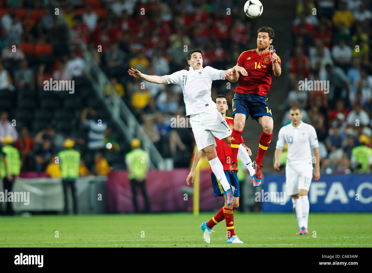 Samir Nasri (FRA), Xabi Alonso (ESP), JUNE 23, 2012 - Football / Soccer ...