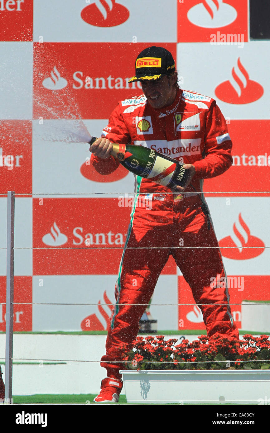 The podium race winner fernando alonso hi-res stock photography and ...