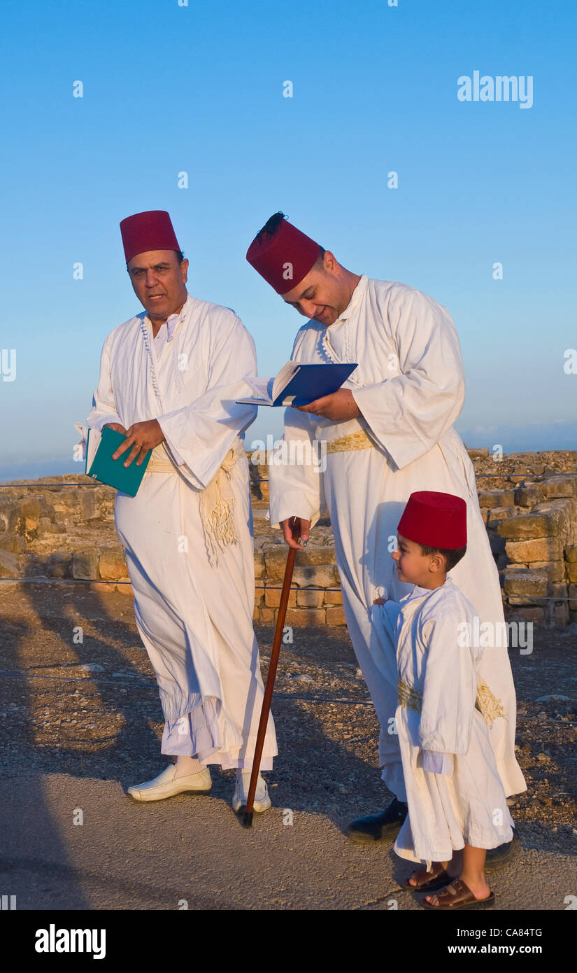 NABLUS, WEST BANK - JUNE 24 : Members of the ancient Samaritan ...
