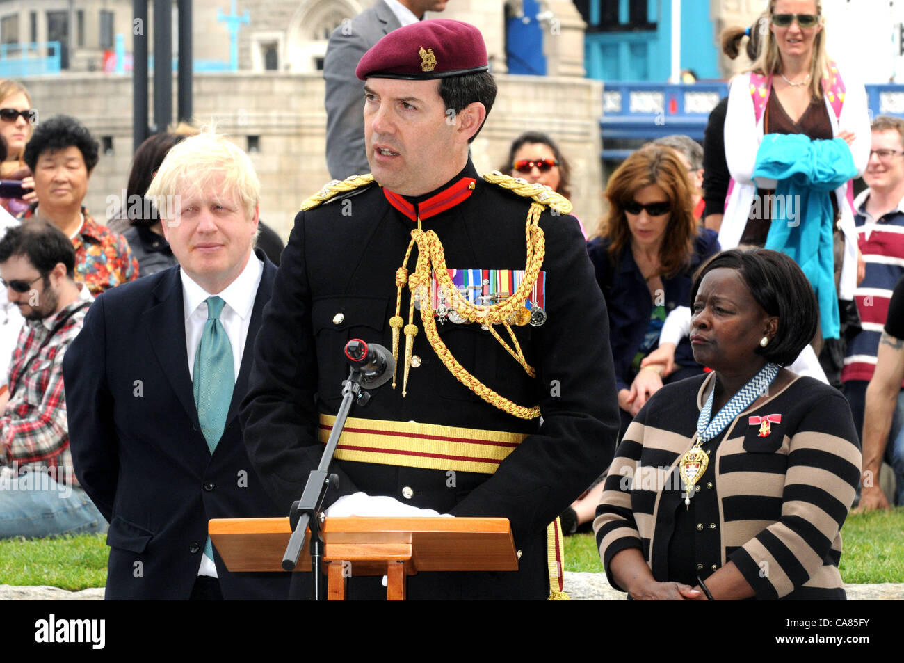 London - Brigadier Matthew Lowe speaks as Mayor Boris Johnson hosts an ...