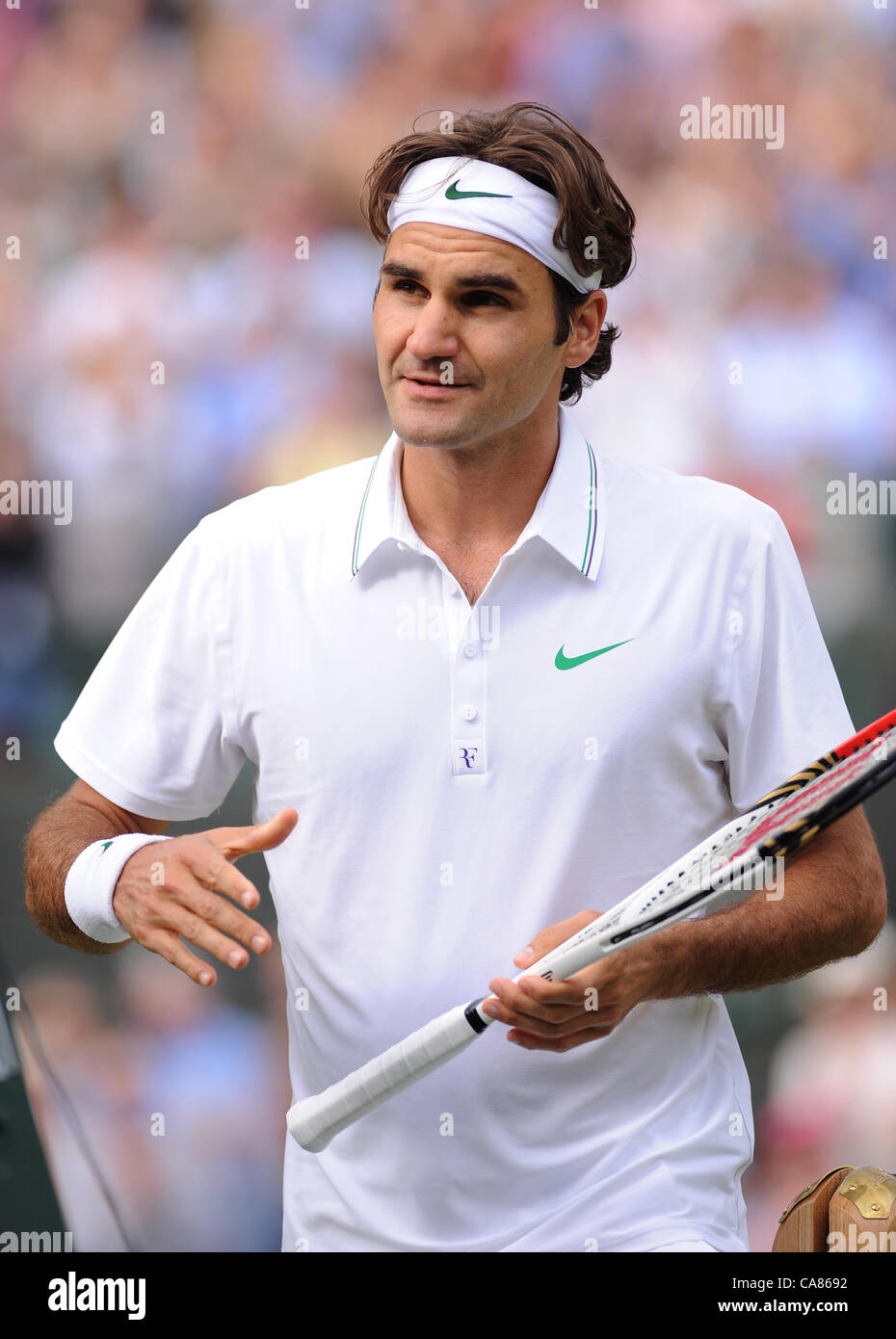 ROGER FEDERER USA THE ALL ENGLAND TENNIS CLUB WIMBLEDON LONDON ENGLAND ...