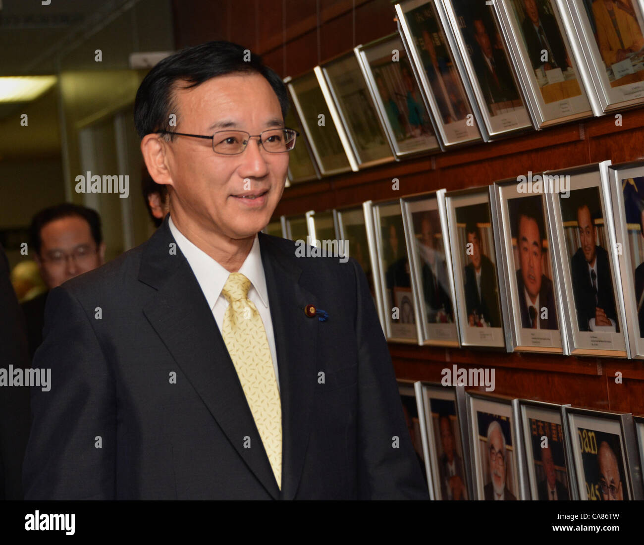 June 25, 2012, Tokyo, Japan -Sadakazu Tanigaki, president of Japan's ...