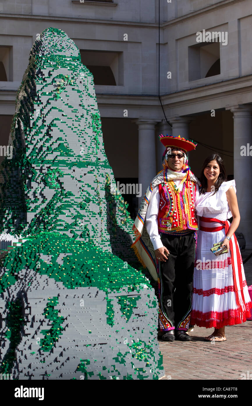 Lego Machu Picchu, Covent Graden, London, England, UK. 26.06.2012 ...