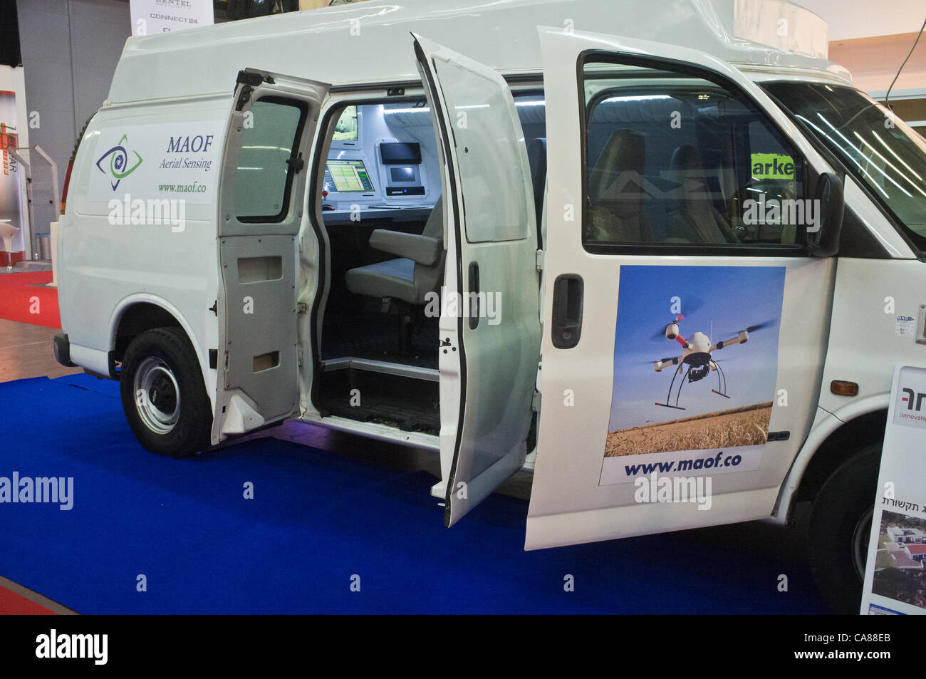 Maof Aerial Sensing displays a command and control van for unmaned ...