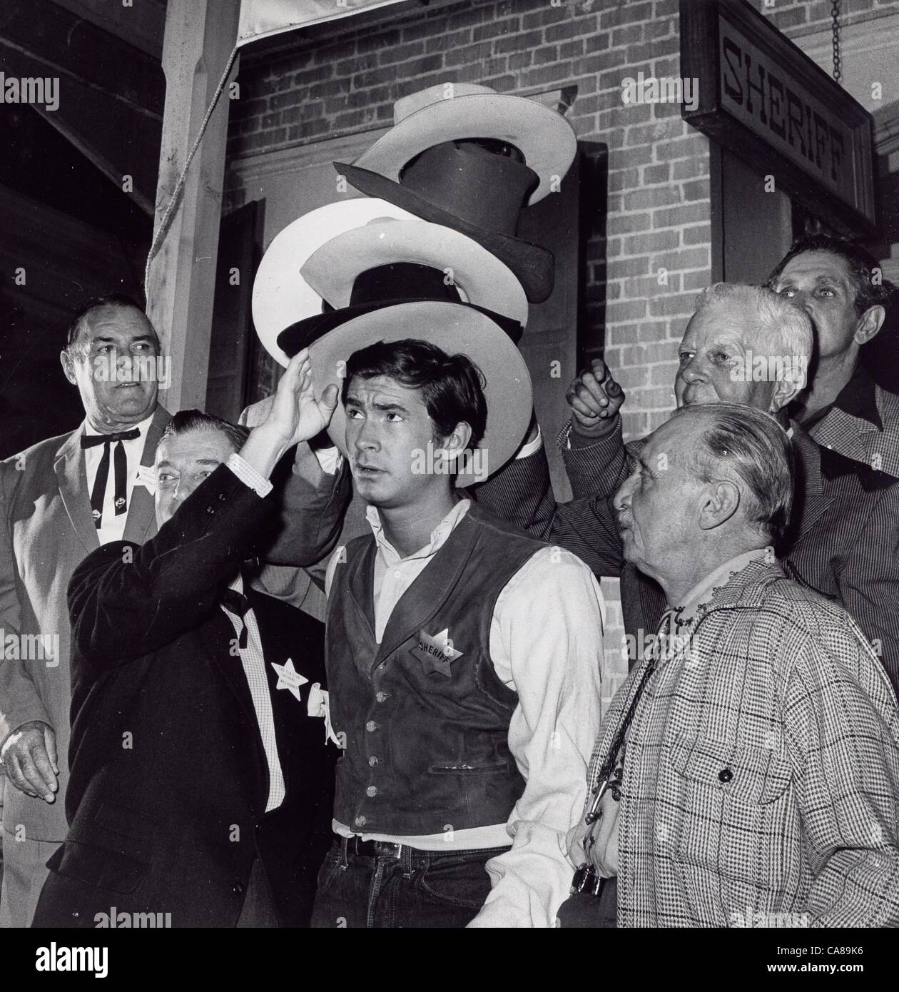 ANTHONY PERKINS with Ken Maynard , Rex Lease and Tom Keene , other show ...