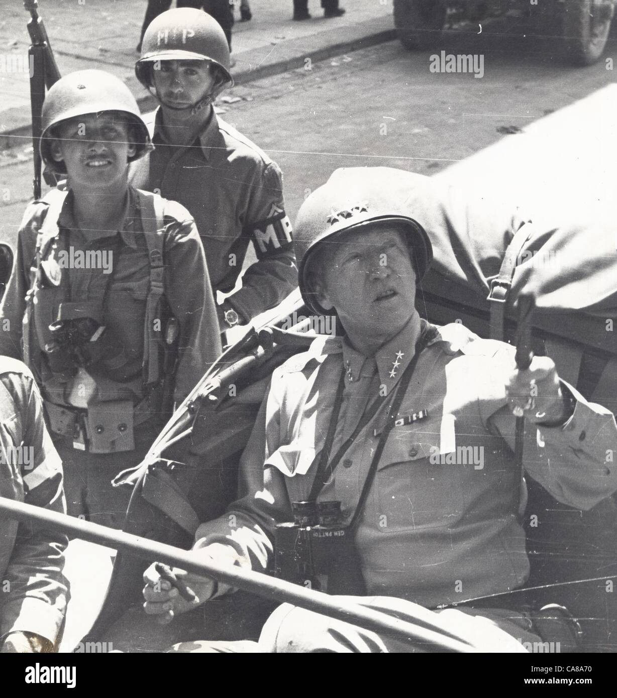 GENERAL GEORGE PATTON in Sicily , Italy.Supplied by Photos inc.(Credit ...