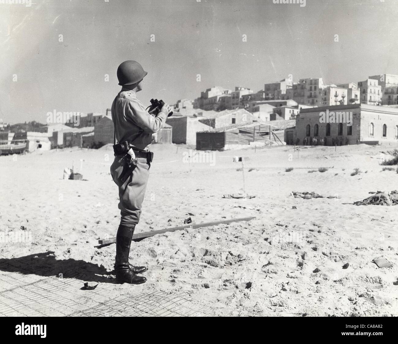 GENERAL GEORGE PATTON in Sicily , Italy .Supplied by Photos inc.(Credit ...