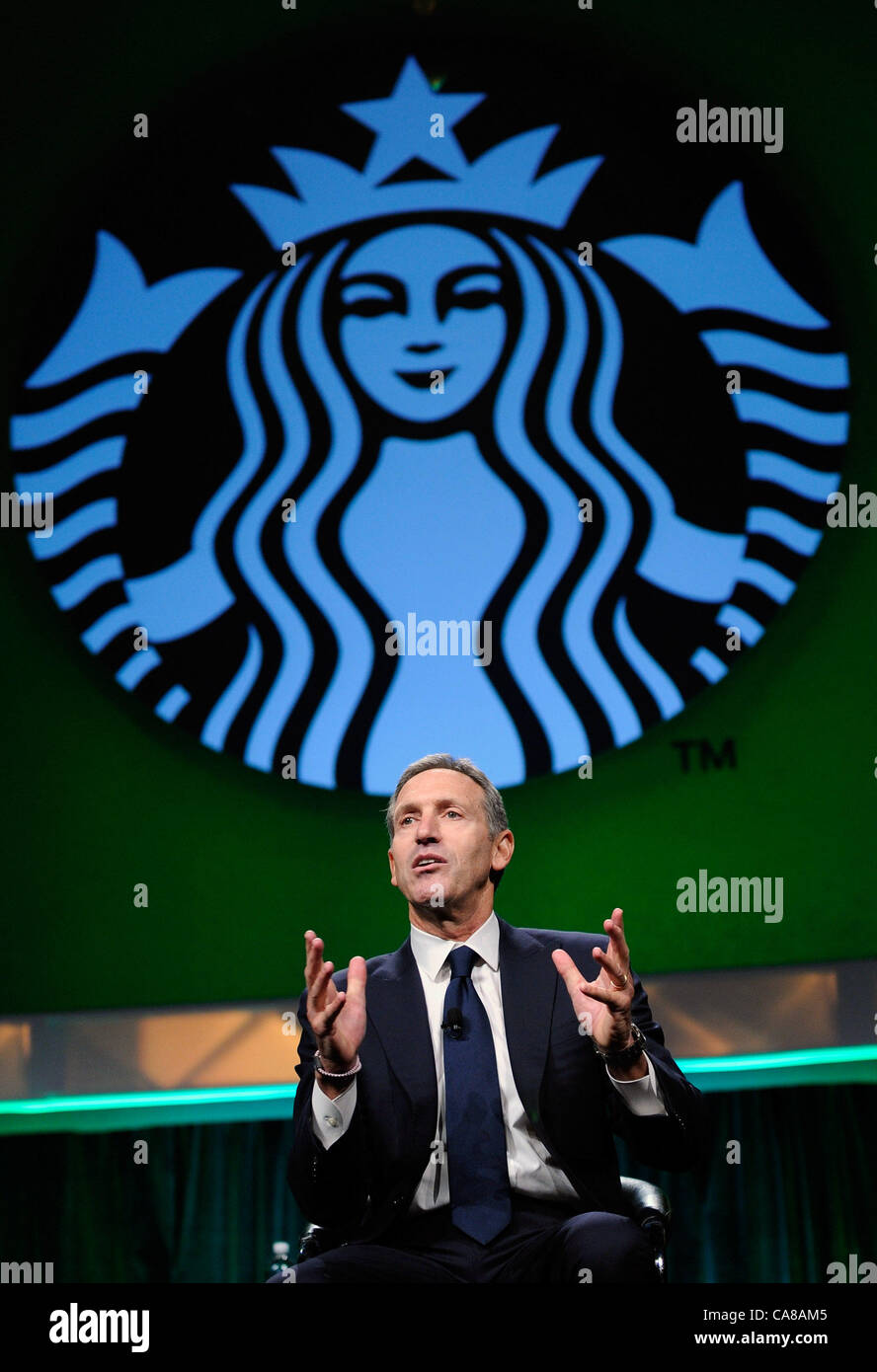 June 26, 2012 - Las Vegas, Nevada, USA - Starbucks president, CEO and ...