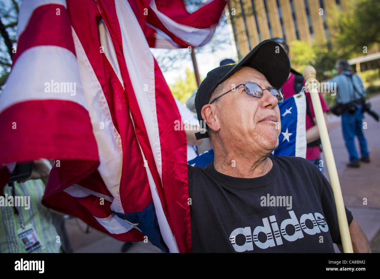 Us and az flag hi-res stock photography and images - Alamy
