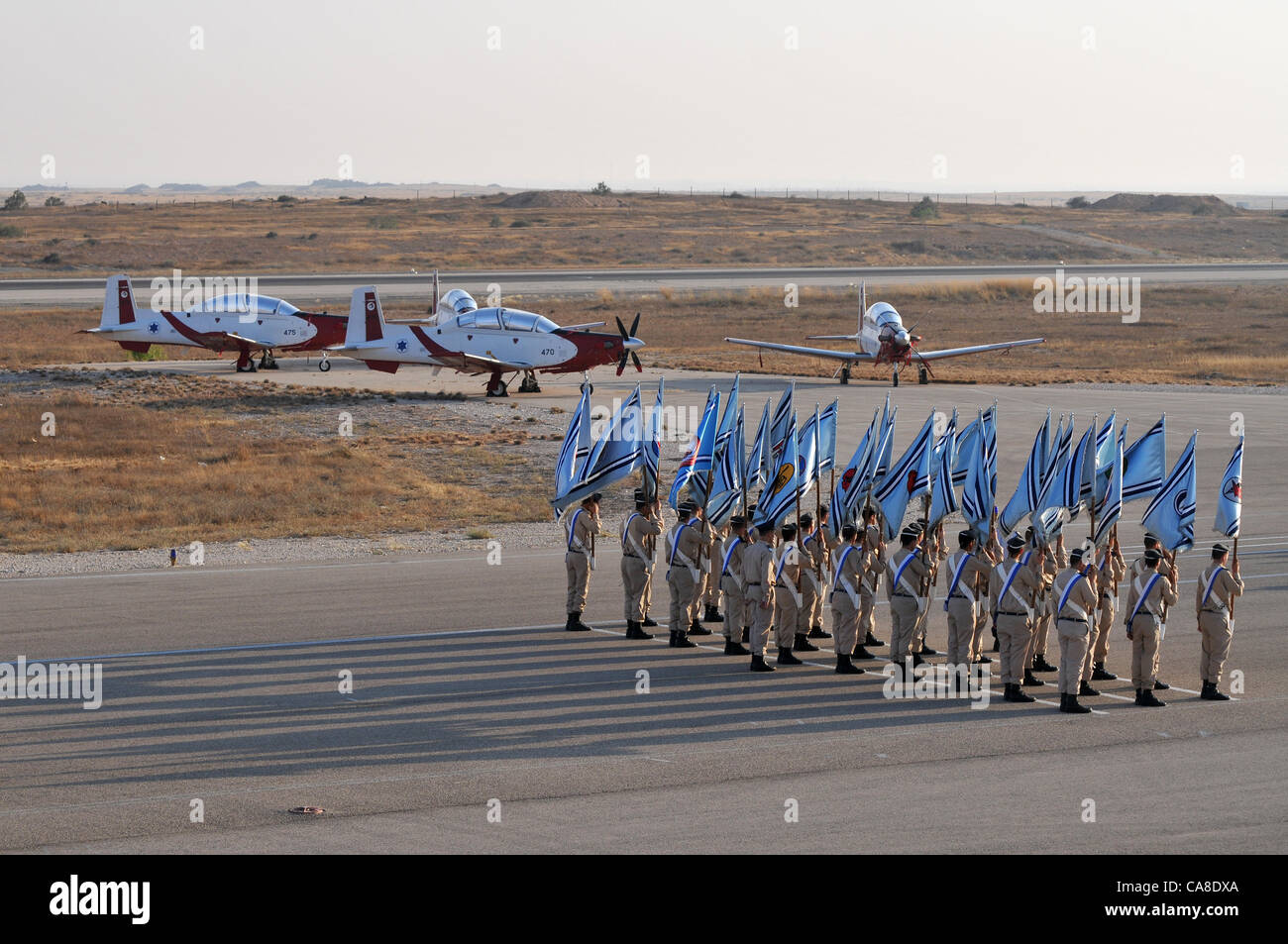 Israeli Air Force graduation ceremony at the Hatzerim air force base ...