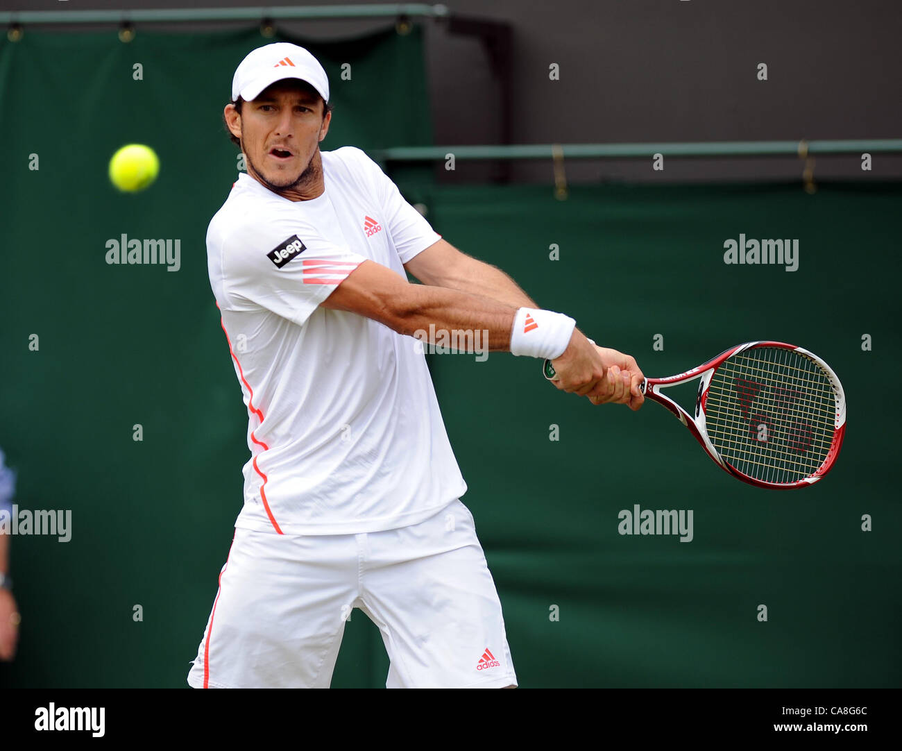 JUAN MONACO ARGENTINA THE ALL ENGLAND TENNIS CLUB WIMBLEDON LONDON ...