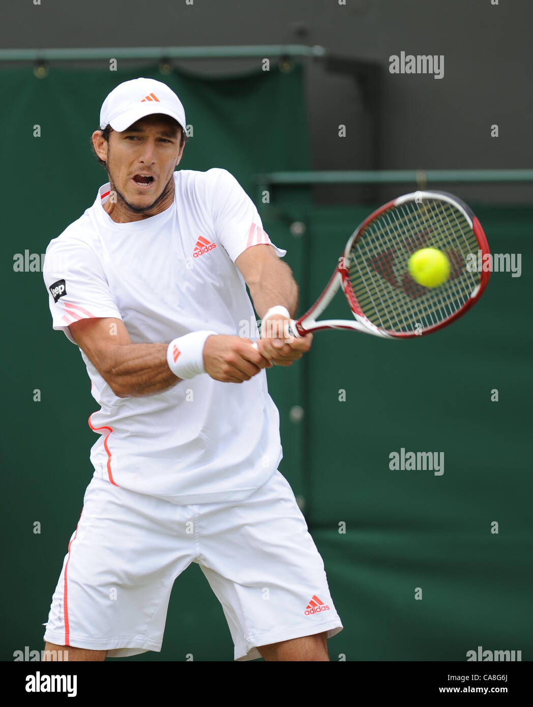 JUAN MONACO ARGENTINA THE ALL ENGLAND TENNIS CLUB WIMBLEDON LONDON ...