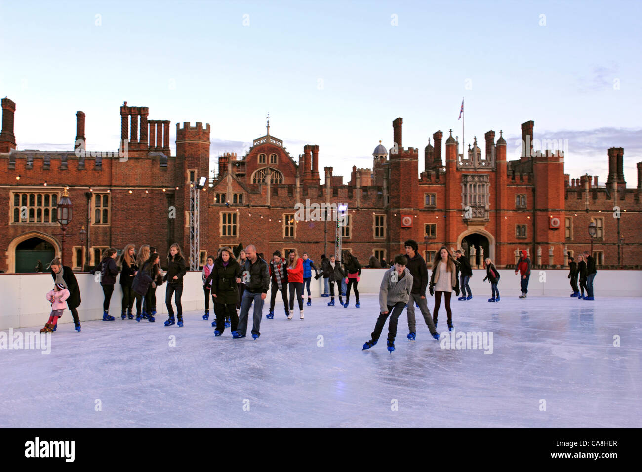 Ice skating hampton court palace hi-res stock photography and images ...