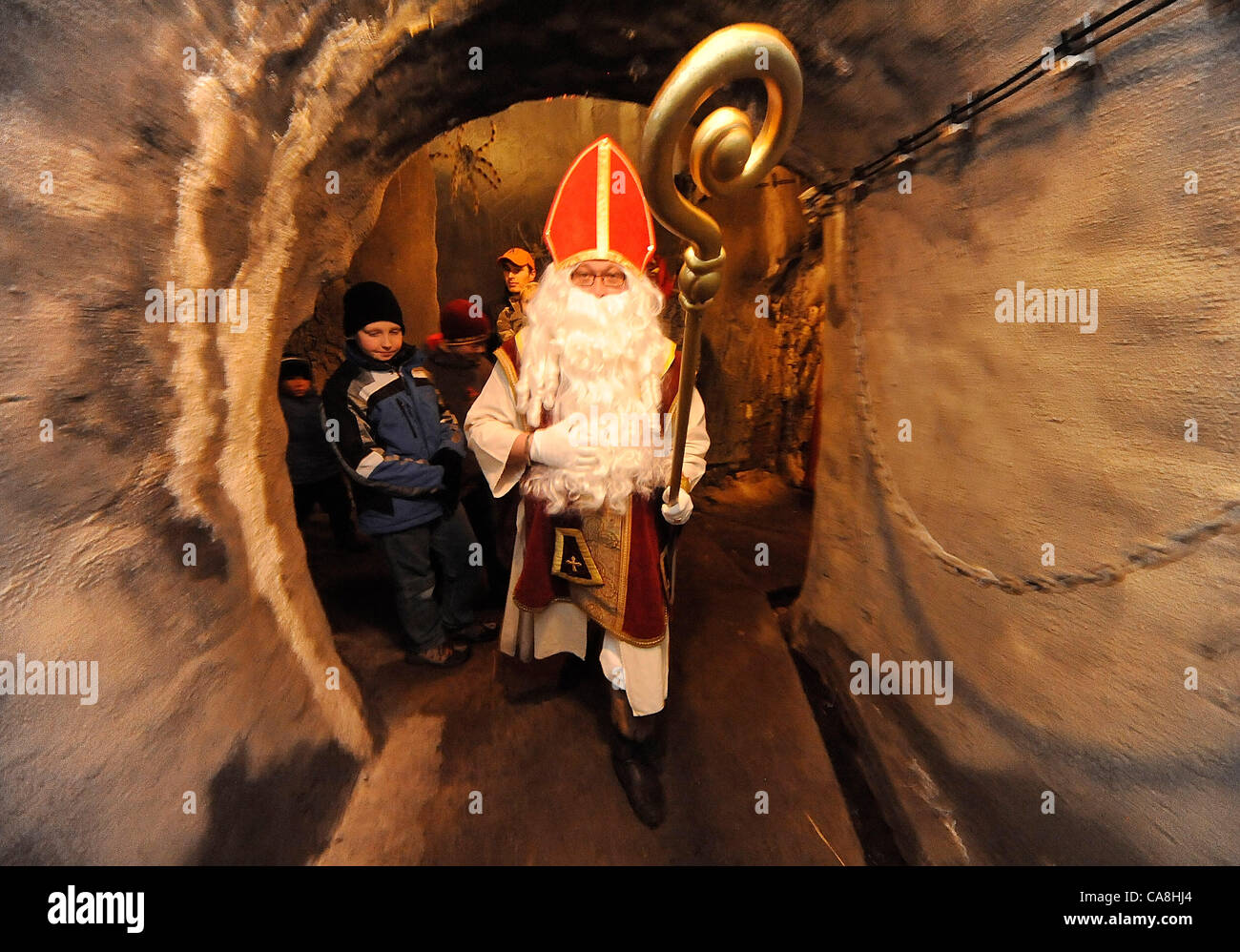 St. Nicholas is seen in the underground catacombs which turned into the ...