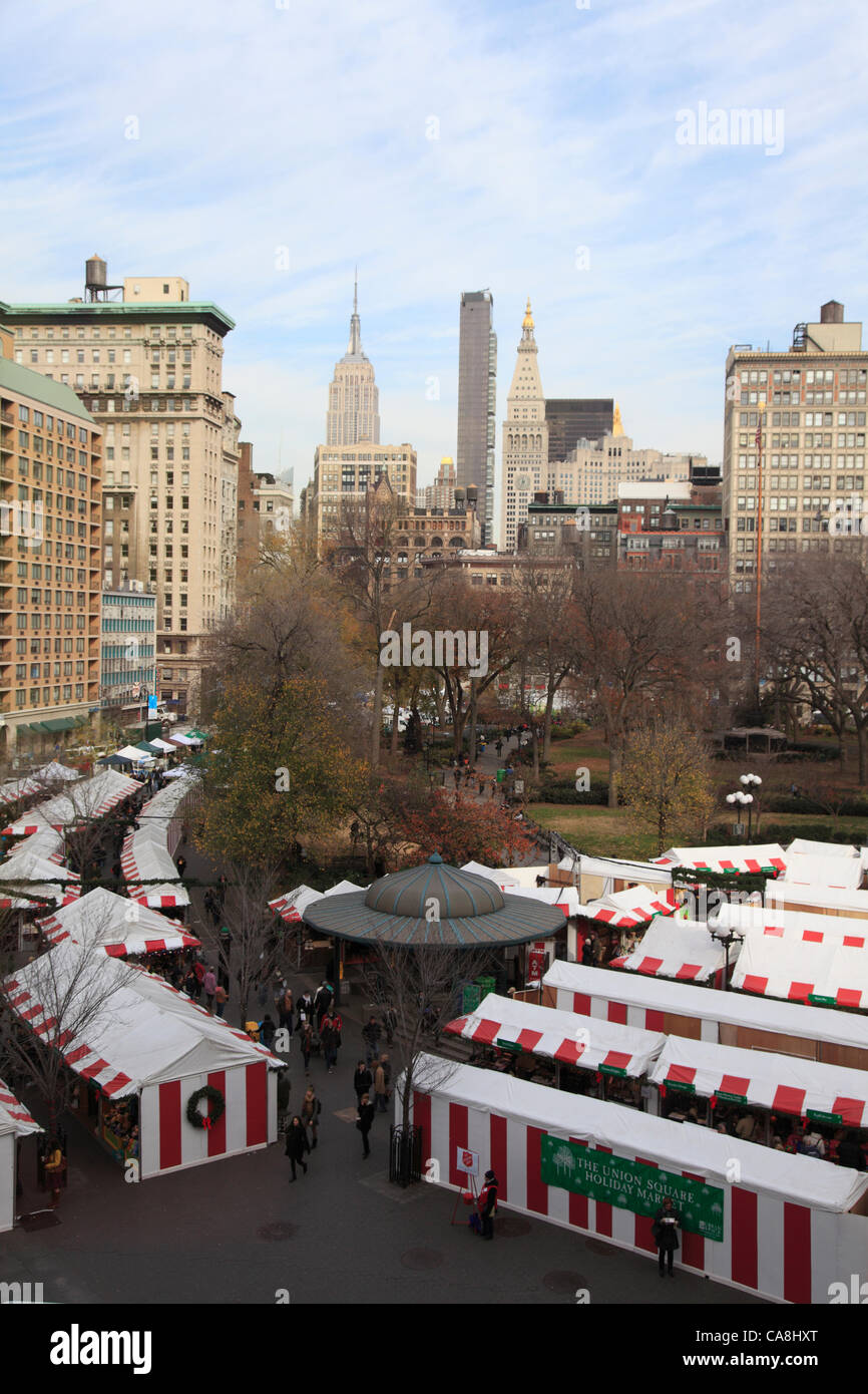 Union Square Holiday, Christmas Market, Manhattan, New York City, USA ...