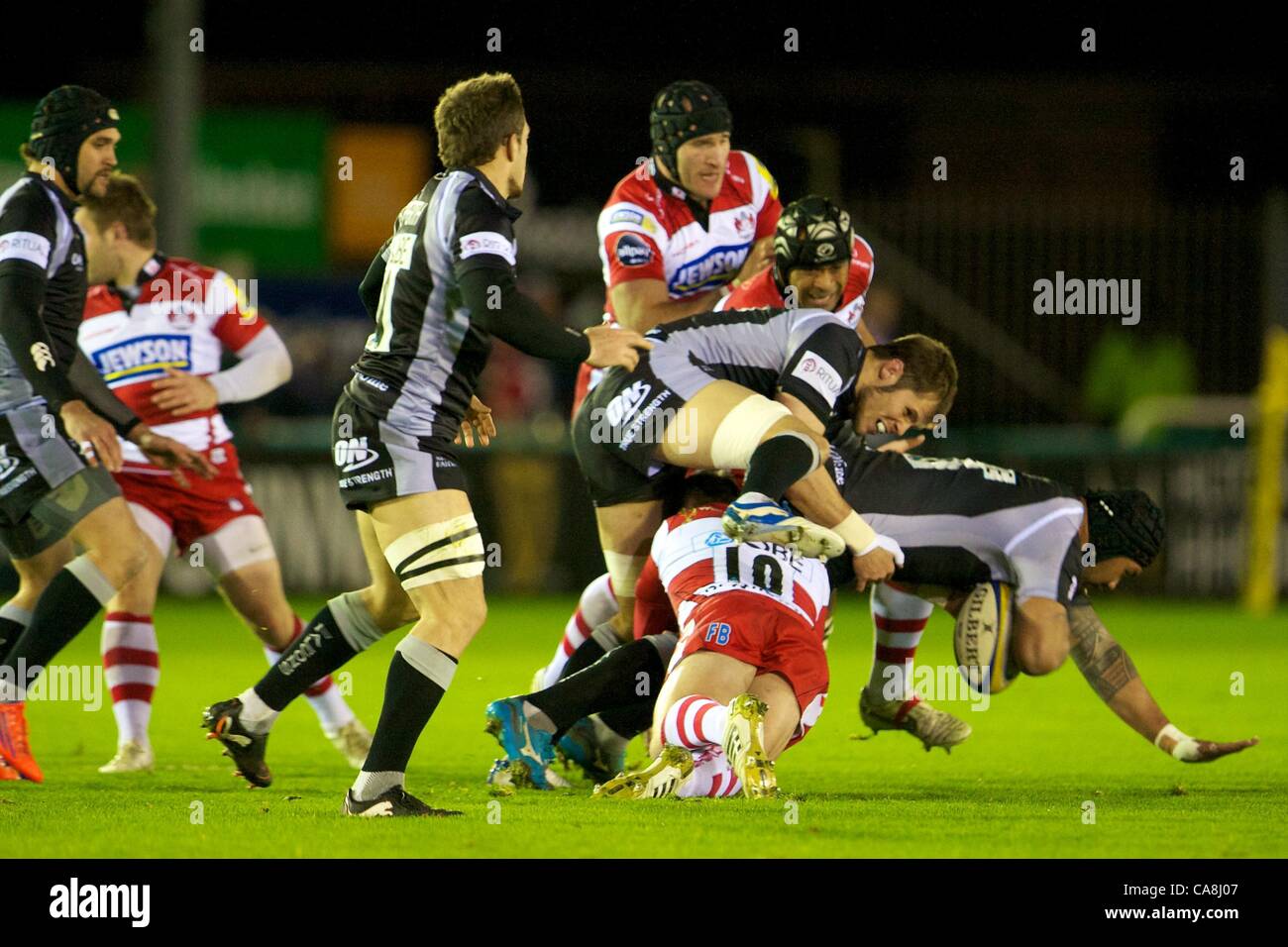 02.12.2011 Newcastle, England. Gloucester Rugby fly-half Freddie Burns ...