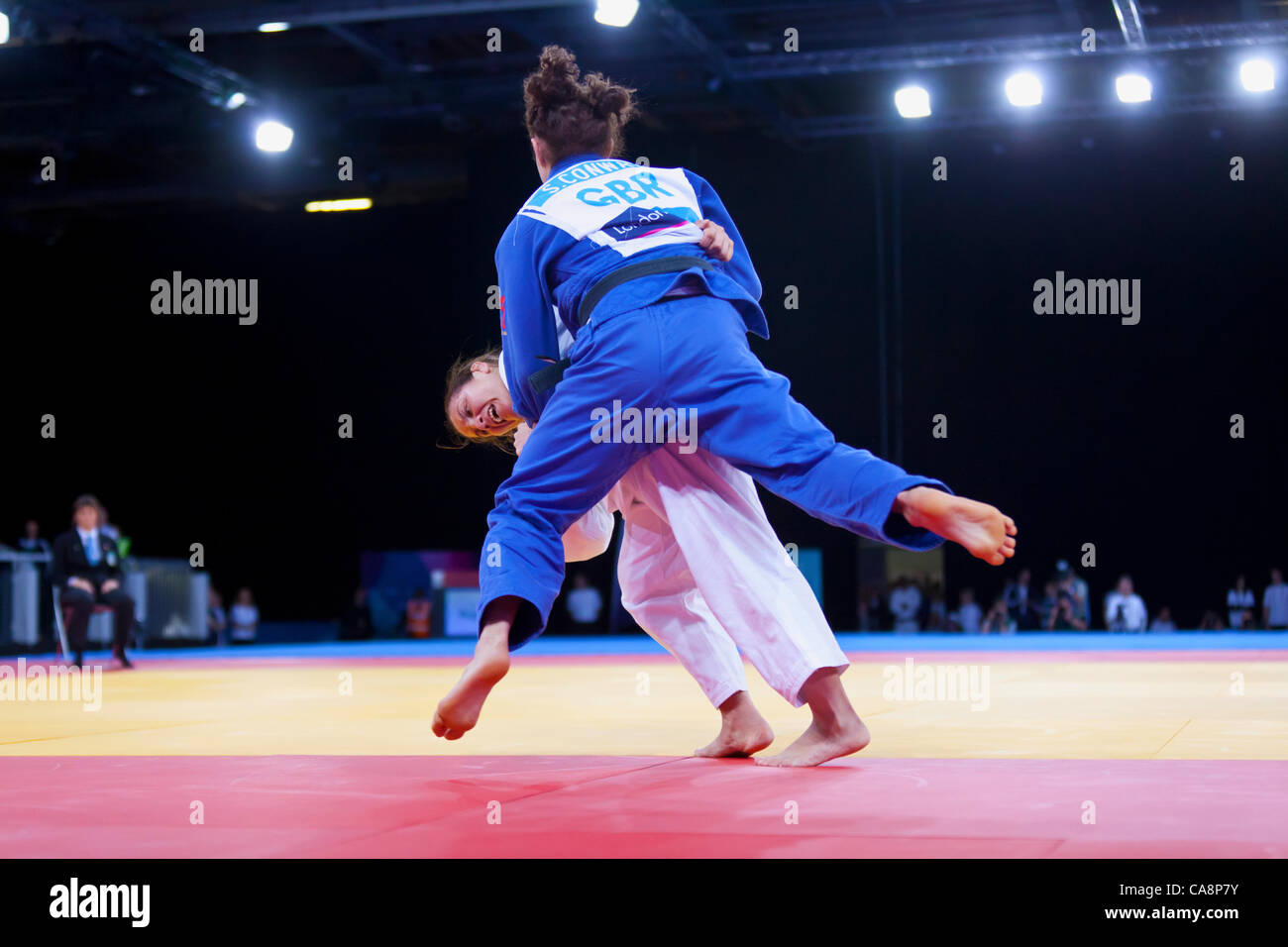 Maria PORTELA (BRA) v Sally CONWAY (GBR) in the final of the Women -70 ...