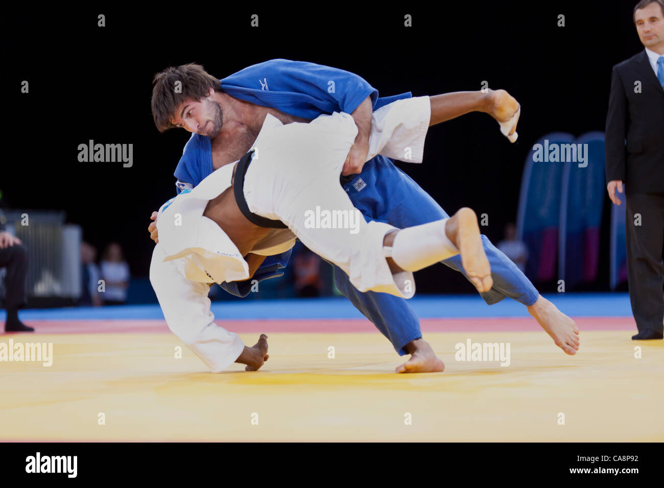 Hugo PESSANHA(BRA) v Kamil MAGOMEDOV (RUS) in the final of the Men -90 ...