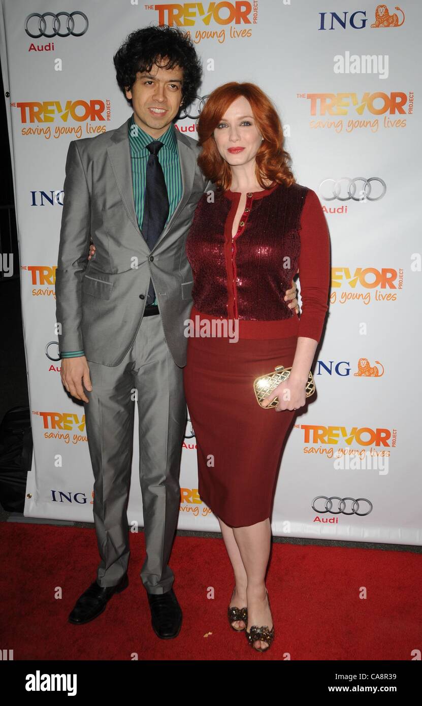 Christina Hendricks and Geoffrey Arend at arrivals for The Trevor ...