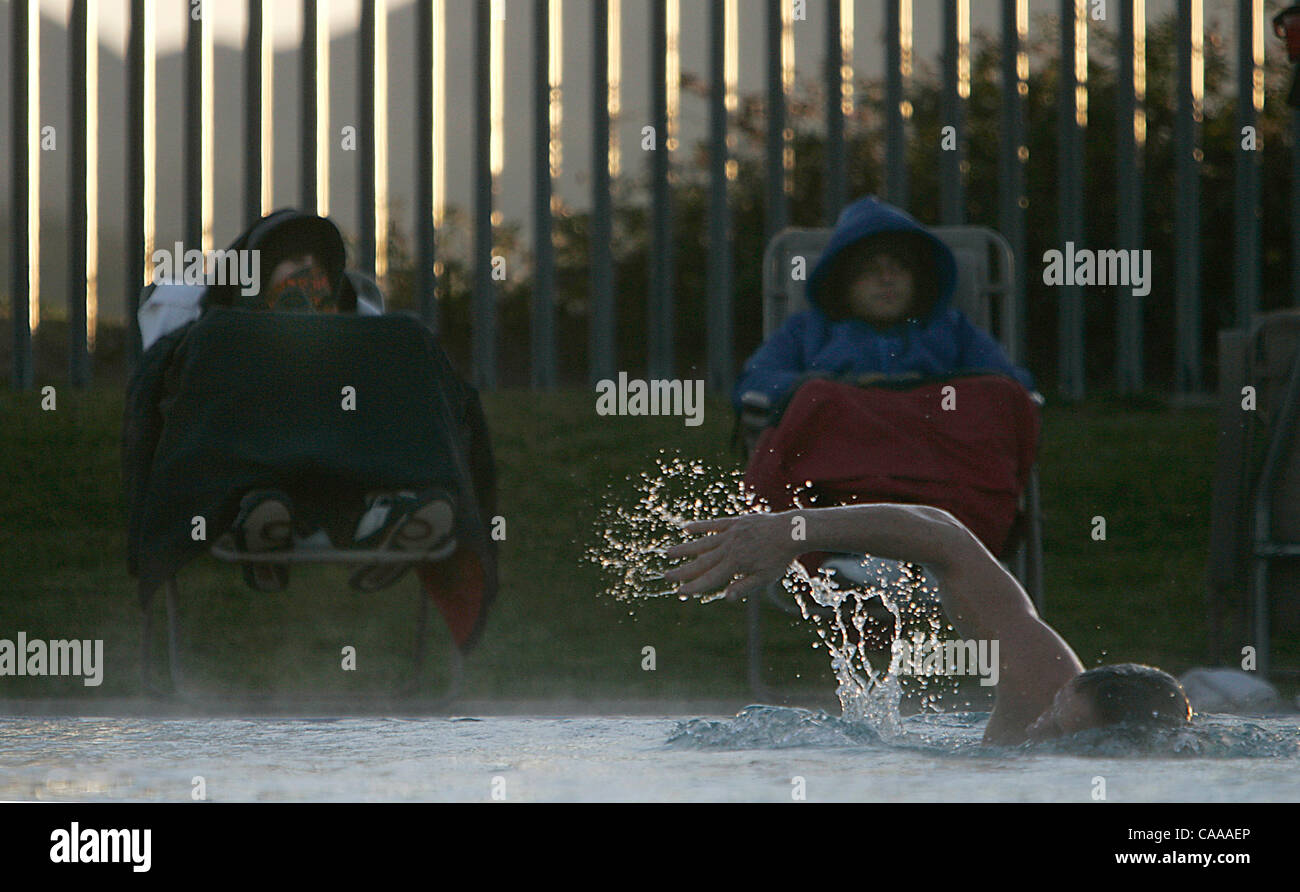 Michael Linn, left, and Bryan Mancuso, both lifeguards at the the ...