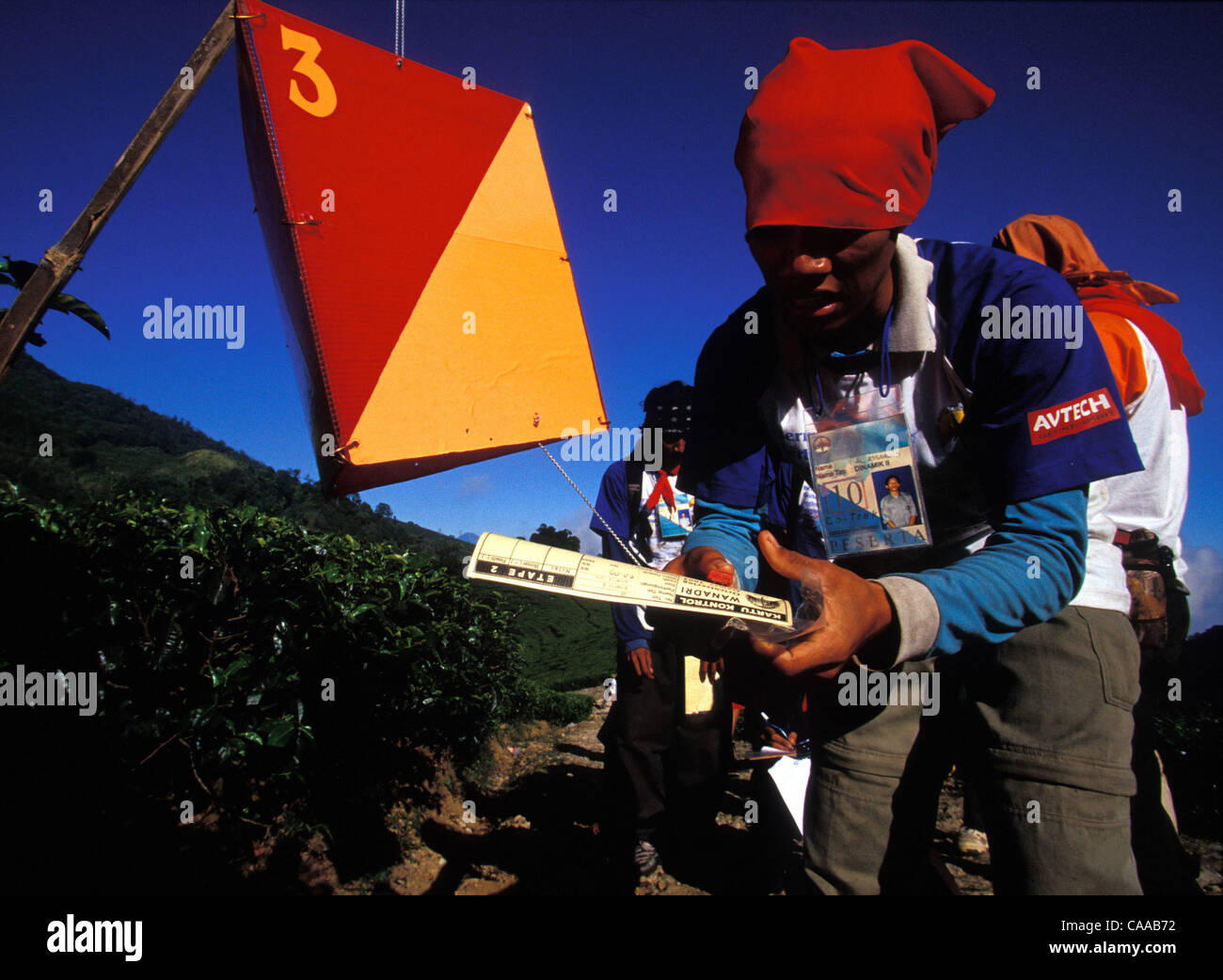 MT. UNGARAN, INDONESIA - JULY 20-22, 2002: Participants of Wandari ...
