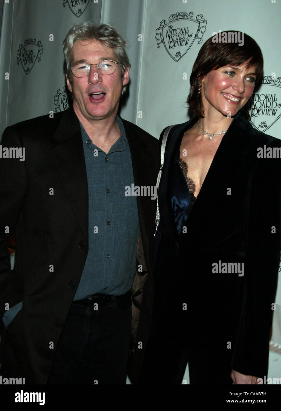 Jan 14, 2003; New York, NY, USA; Actor RICHARD GERE & actress CARRIE ...