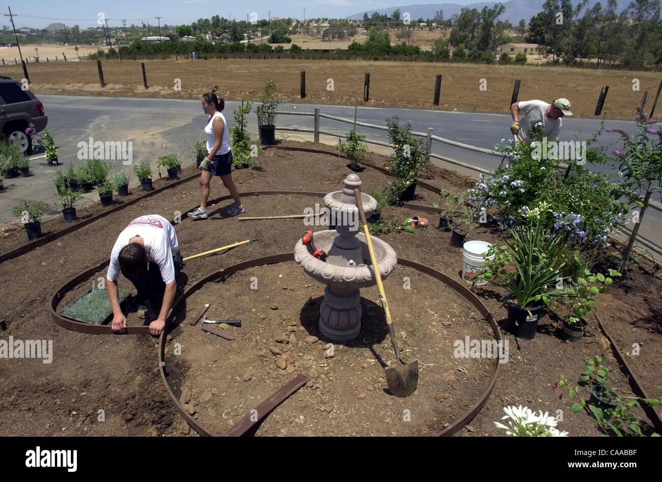 (Published 6/26/2004, B-3:2,7, UTS1816140) A memorial garden behind the ...