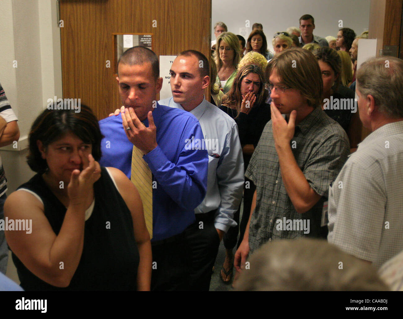 Stephen Neville, second from left, leaves Vista Superior Courthouse ...
