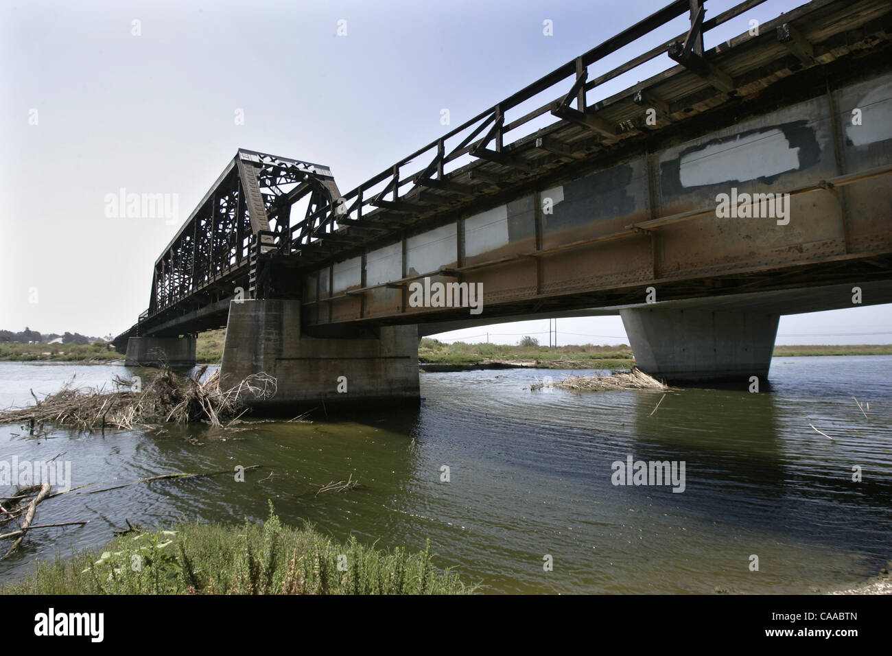 (Published 8/28/2005, N-1) This is the rail bridge that crosses Santa ...