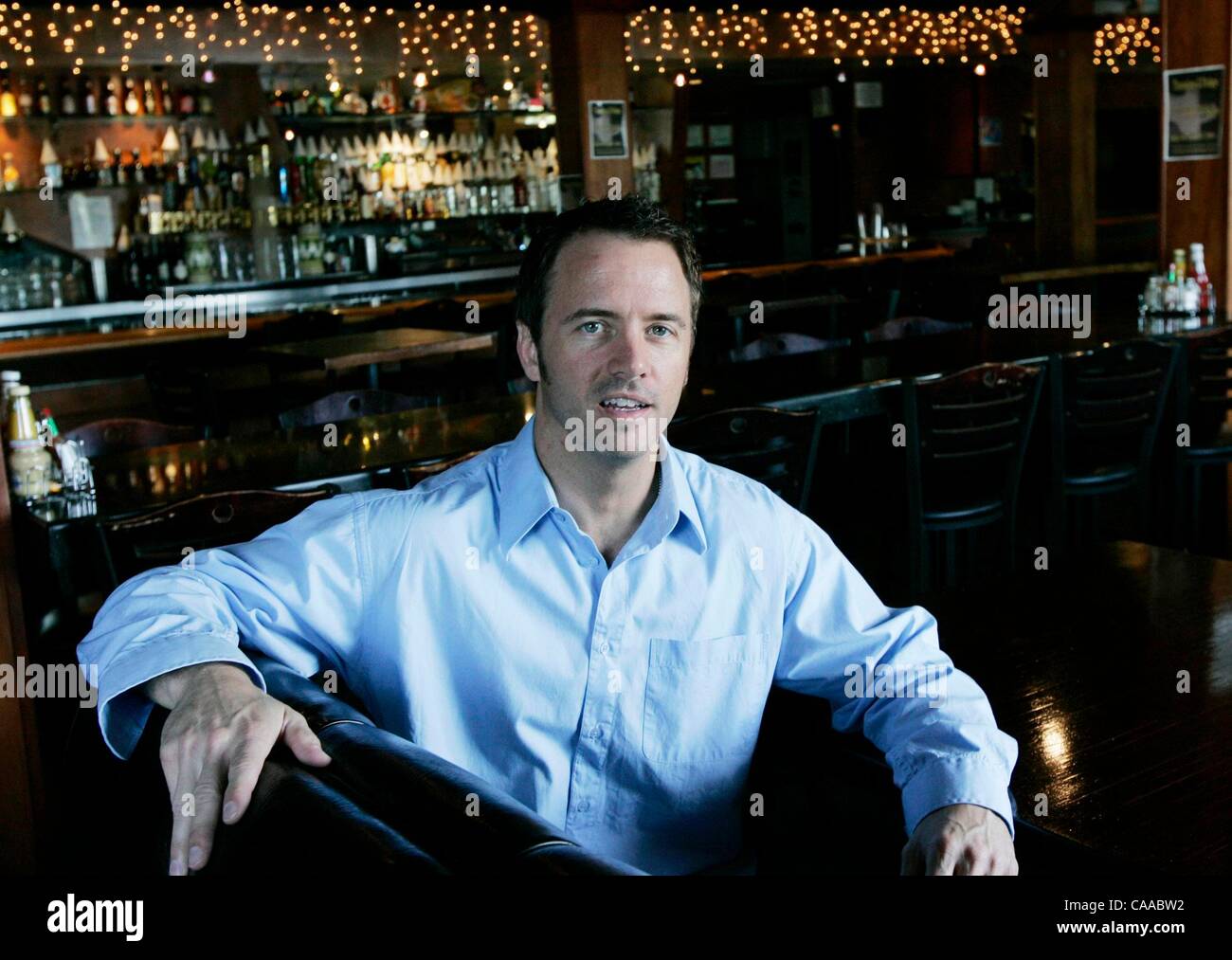 (Published 3/13/2005, N-4) Brian Nagel sits at Martini Ranch in ...