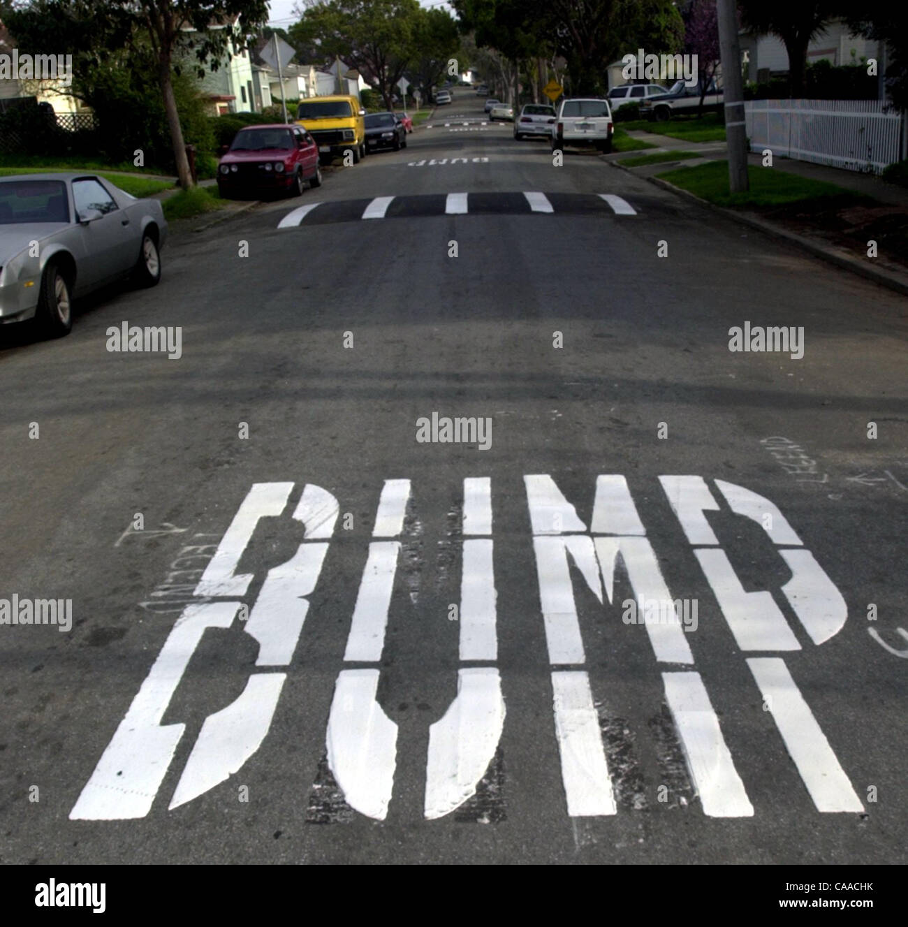 Work crews with Asphalt Stripping Inc fixed a misspelling, "BMUP ...
