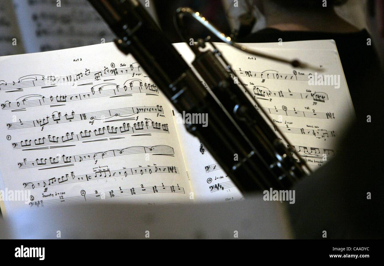 (published 4/17/2005, J-1) A score from the opera Vanessa sits on a ...