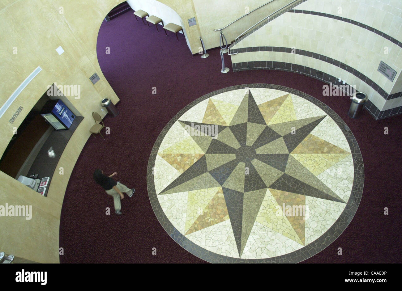 (Published 03/02/2003, F-3) Lobby of Performing Arts Center at the Ray ...