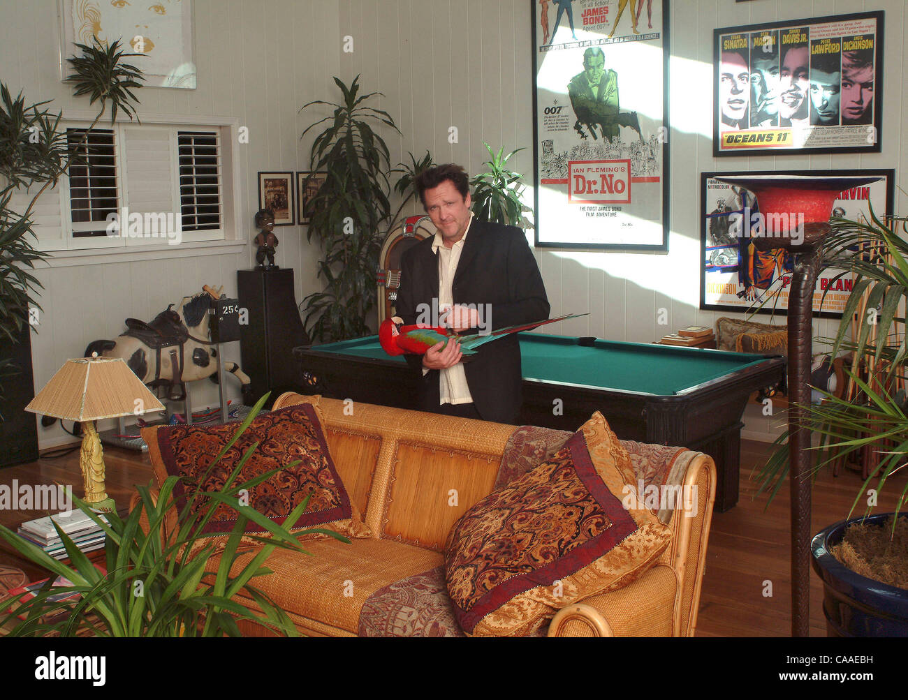 Mar 02, 2003; Malibu, CA, USA; Actor MICHAEL MADSEN with his parot at ...