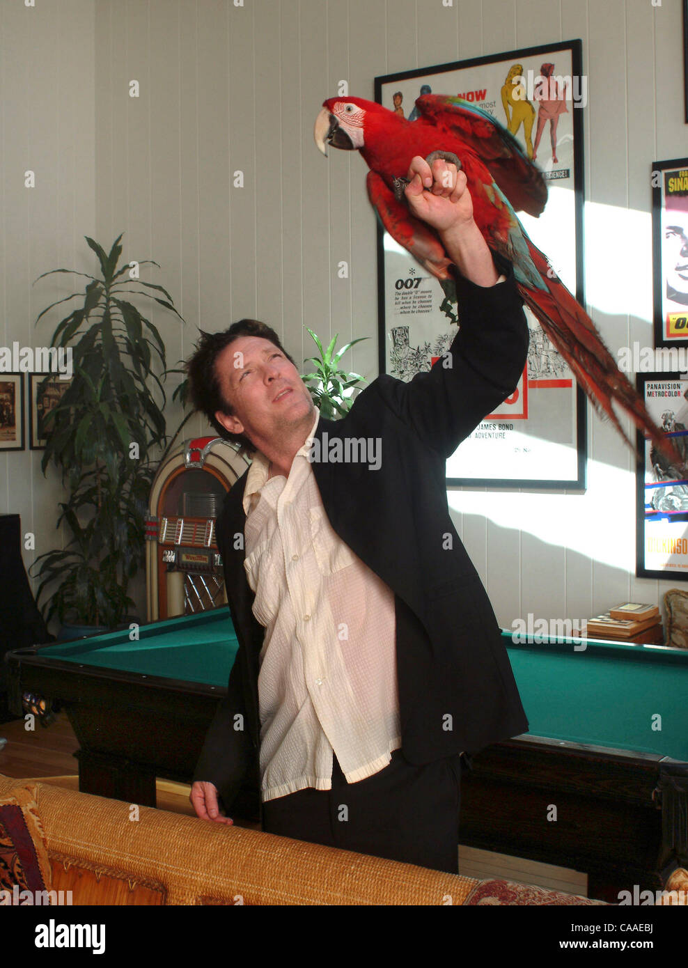 Mar 02, 2003; Malibu, CA, USA; Actor MICHAEL MADSEN with his parot at ...
