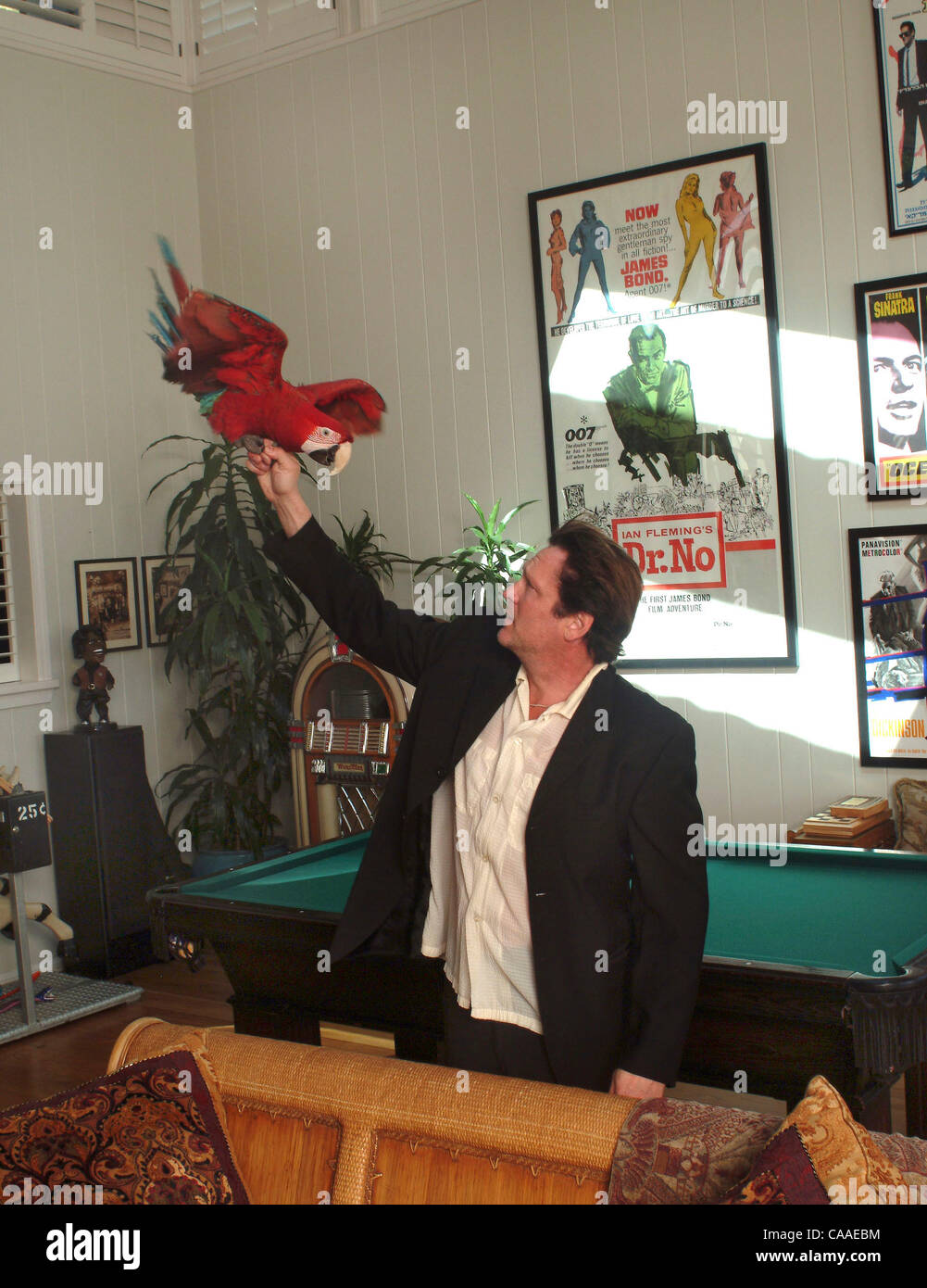 Mar 02, 2003; Malibu, CA, USA; Actor MICHAEL MADSEN with his parot at ...