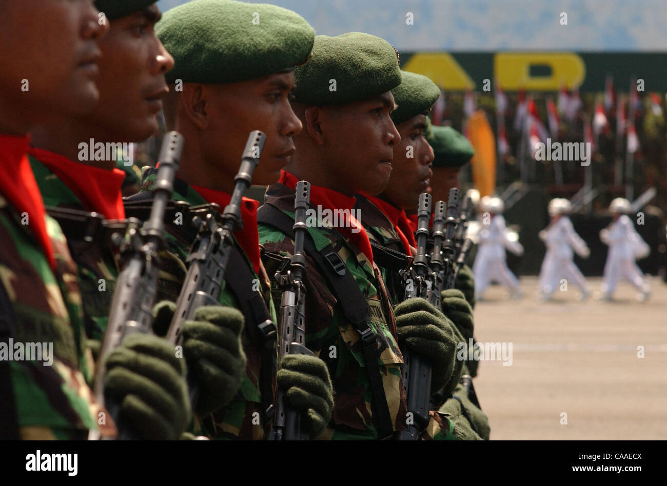 Jakarta, Indonesia - March 4 2003 Kostrad, the Strategic Army Commando ...