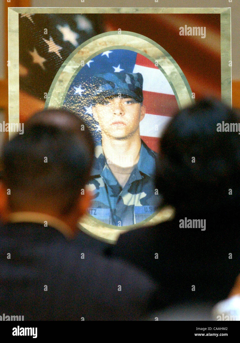 FOR METRO - A picture of Army Pvt. Robert Frantz during the funeral ...
